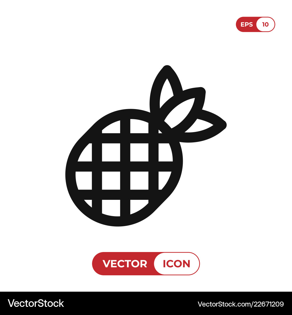 Pineapple icon Royalty Free Vector Image - VectorStock