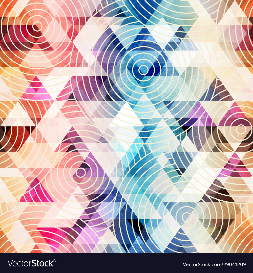 Retro color triangle pattern Royalty Free Vector Image