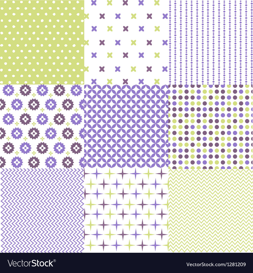 Seamless patterns with fabric texture Royalty Free Vector