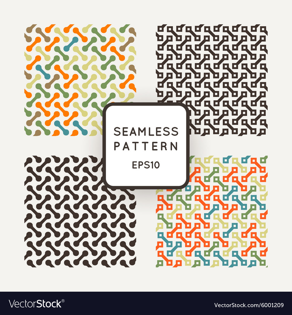 Set four abstract seamless patterns Royalty Free Vector