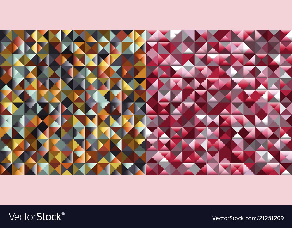 Set of abstract triangle pattern background Vector Image