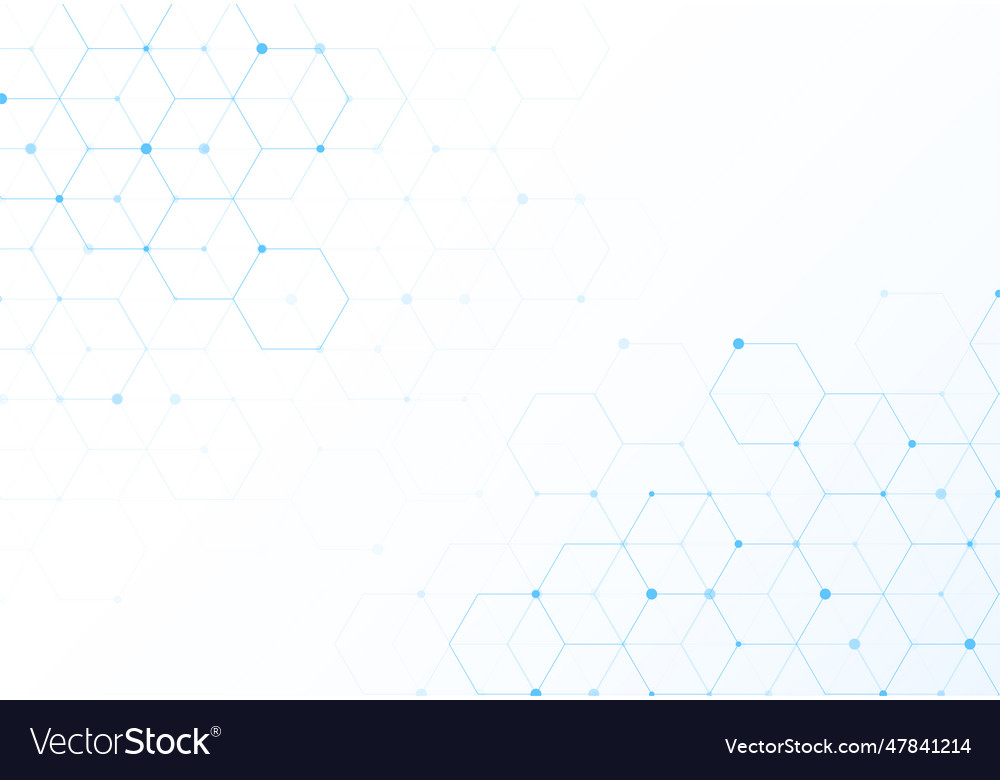 Abstract Hexagonal Molecular Structures Royalty Free Vector