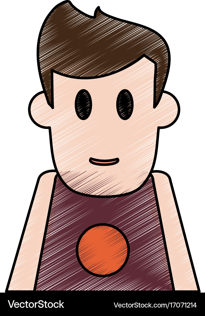 Colorful man doodle over white background Vector Image
