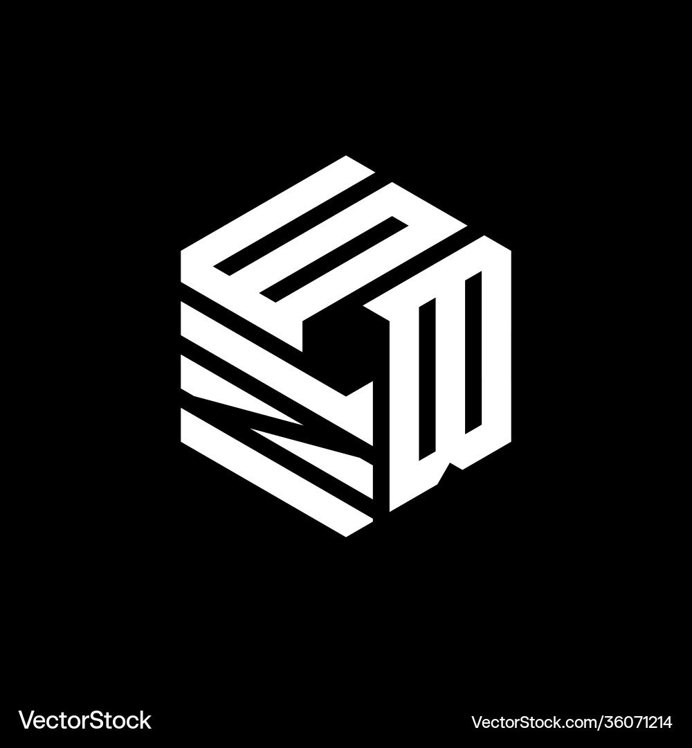 Creative initial letter gbn logo design concept Vector Image