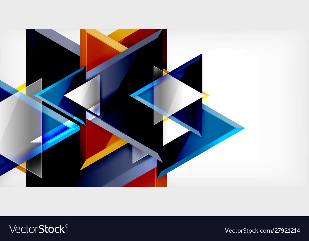 Dynamic triangle composition abstract background Vector Image