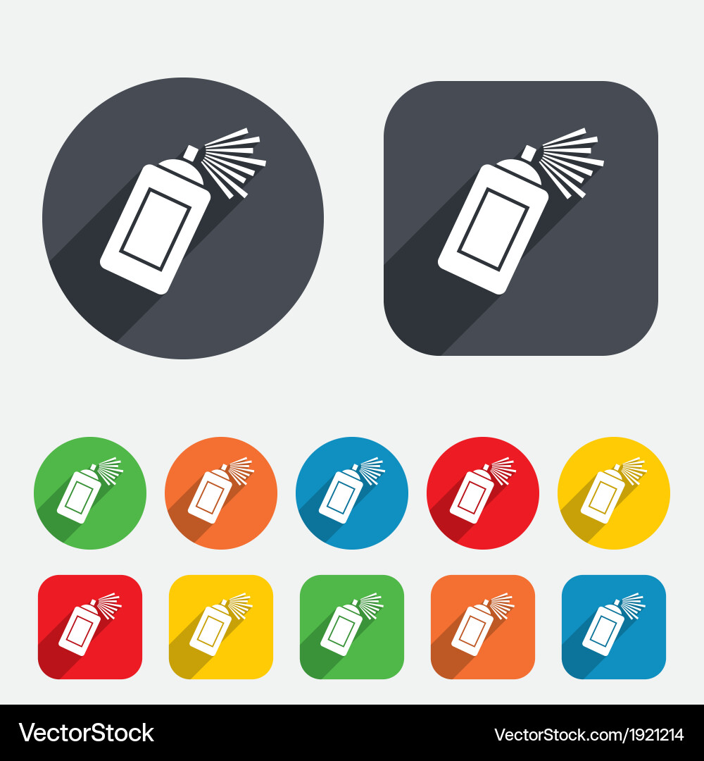 Graffiti spray can sign icon aerosol paint Vector Image