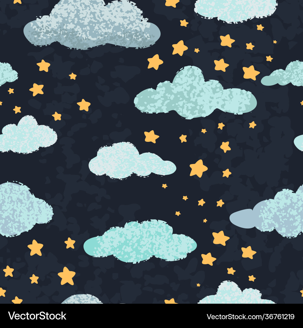Abstract textured seamless background with night Vector Image