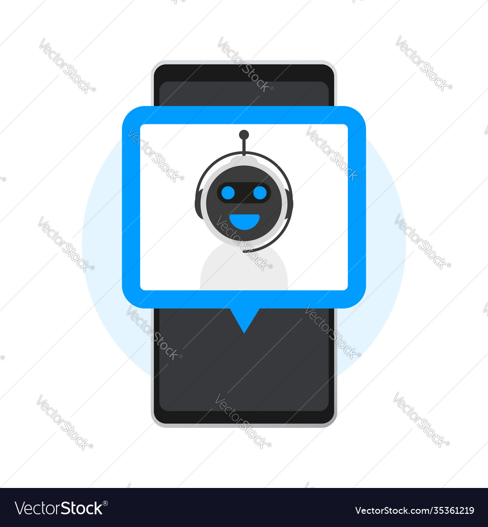 Chatbot icon concept chat bot or chatterbot Vector Image