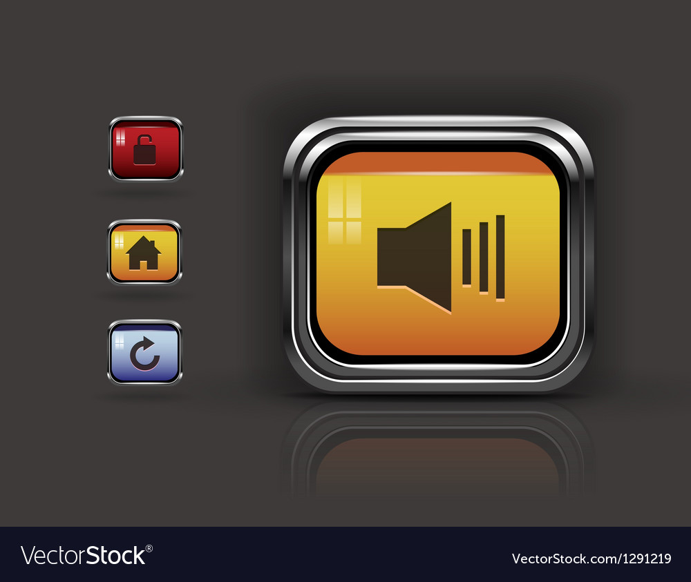 Glossy button Royalty Free Vector Image - VectorStock