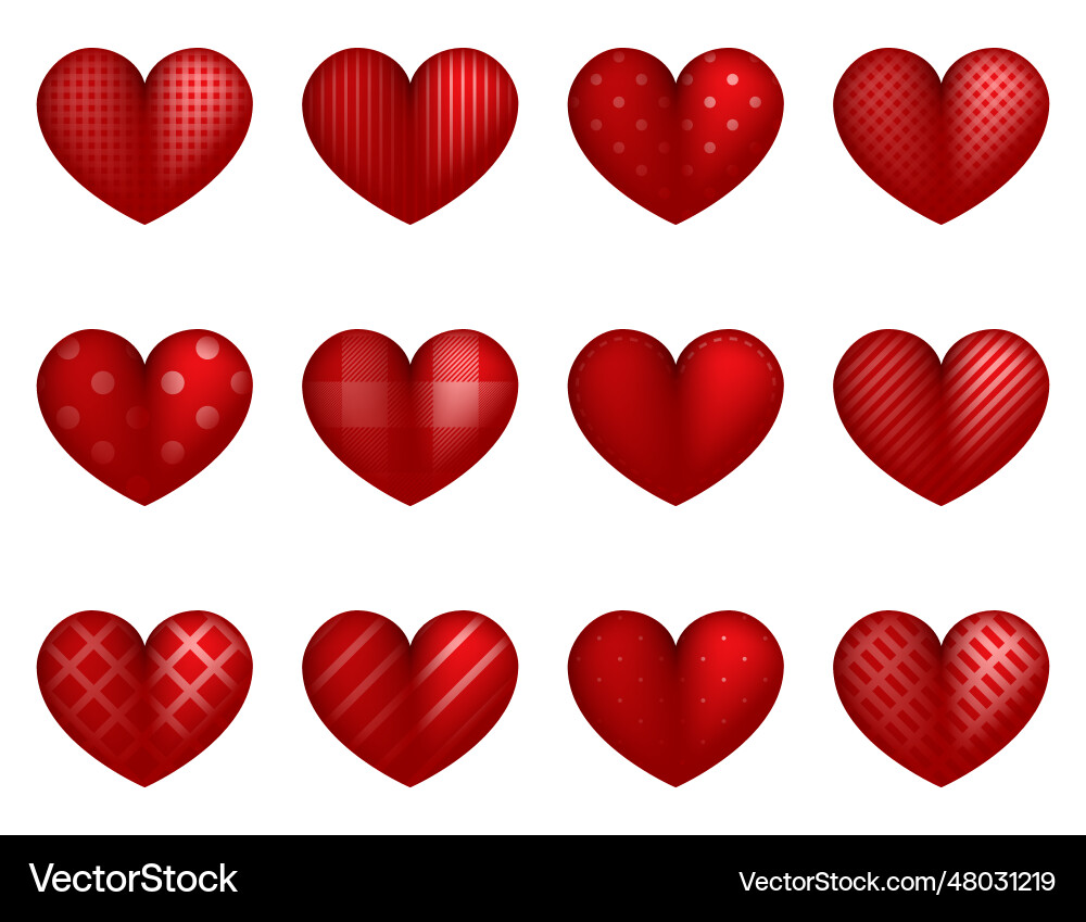 Red hearts valentine concept love Royalty Free Vector Image