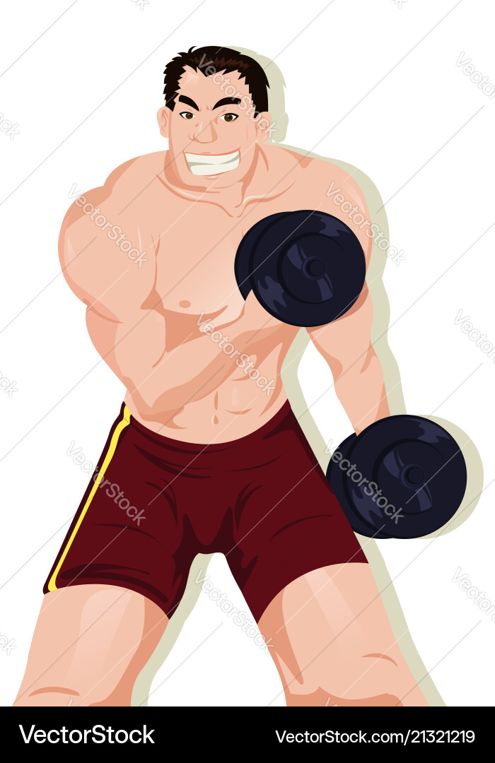 Sport muscular athlete Royalty Free Vector Image