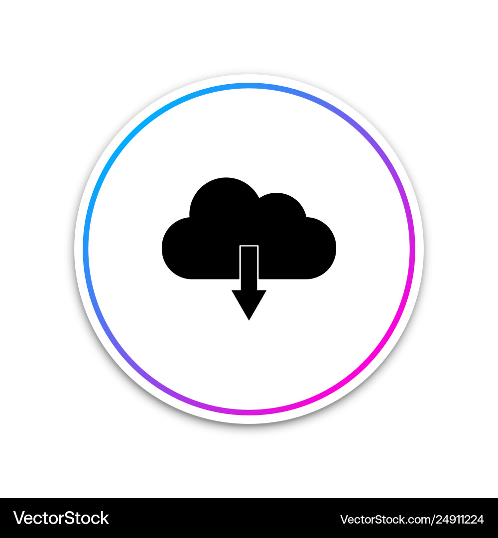 Cloud download icon isolated on white background Vector Image