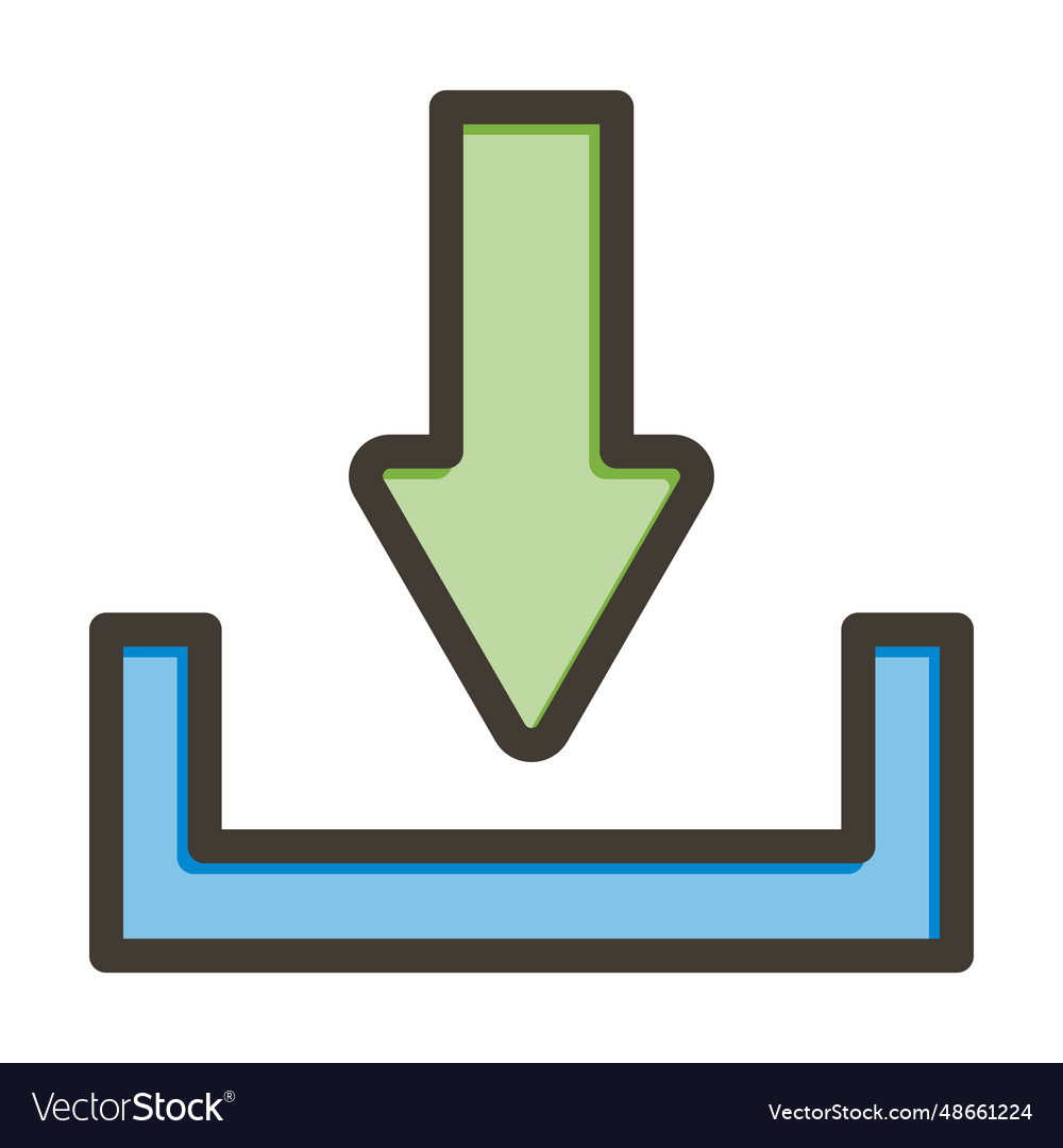 Download thick line filled colors icon Royalty Free Vector