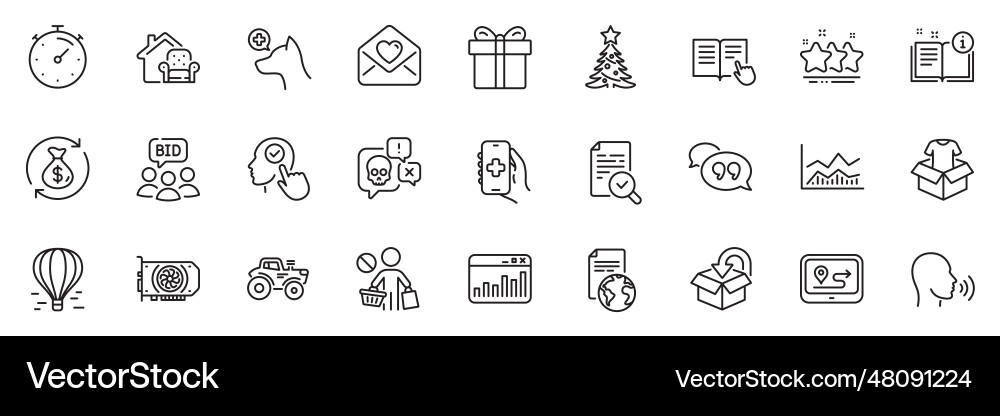Icons pack as read instruction select user Vector Image