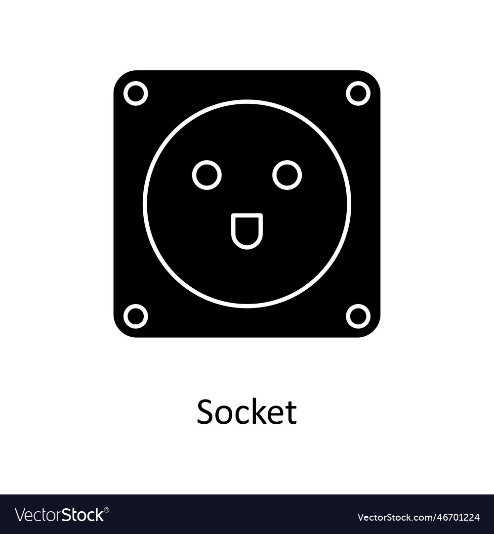 Socket solid icons simple stock Royalty Free Vector Image