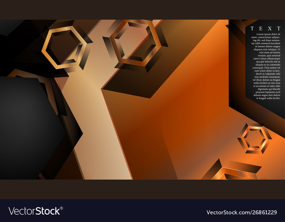 Abstract background with gradient hexagon shapes Vector Image