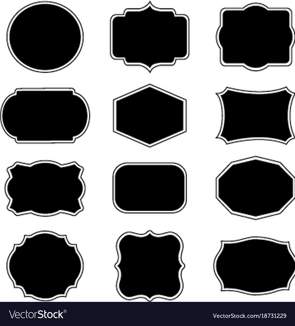 Blank frame label mega set Royalty Free Vector Image