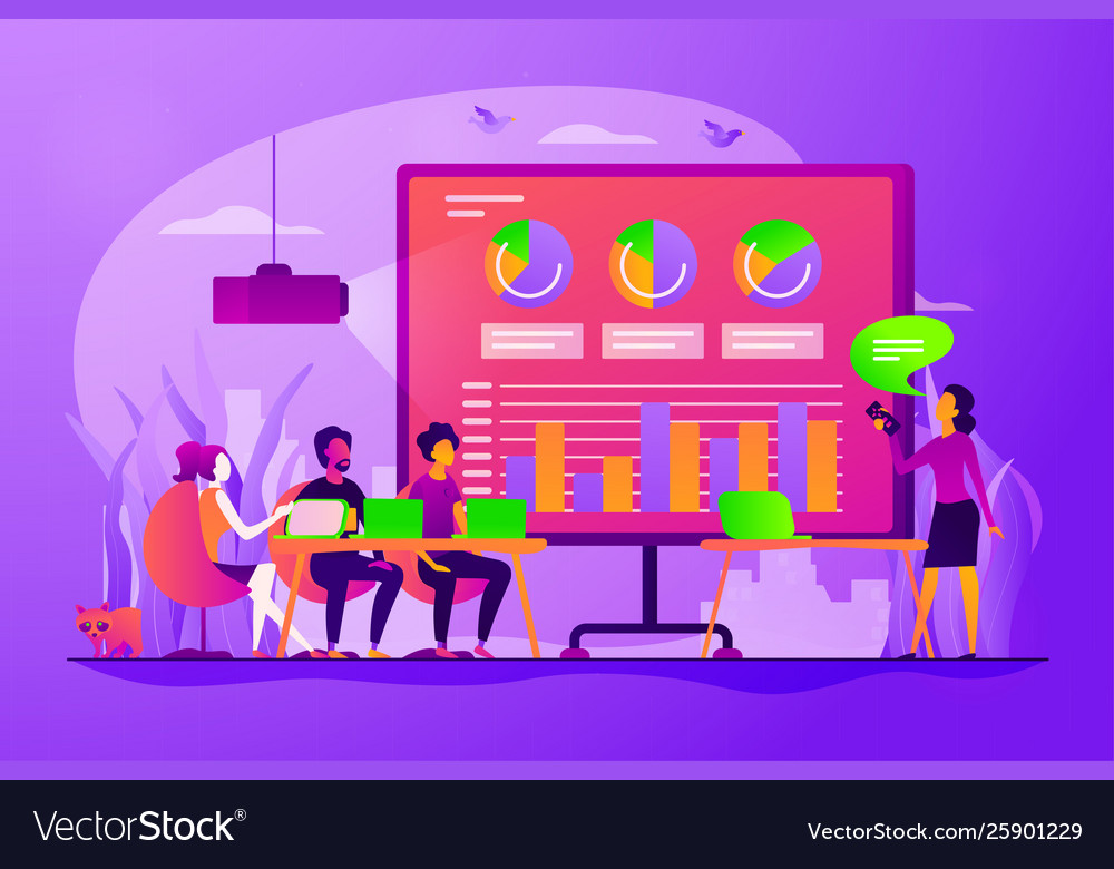 Digital presentation concept Royalty Free Vector Image