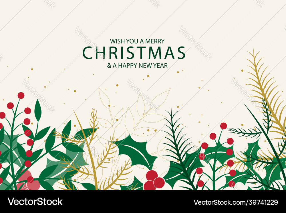 Hand drawn christmas background Royalty Free Vector Image