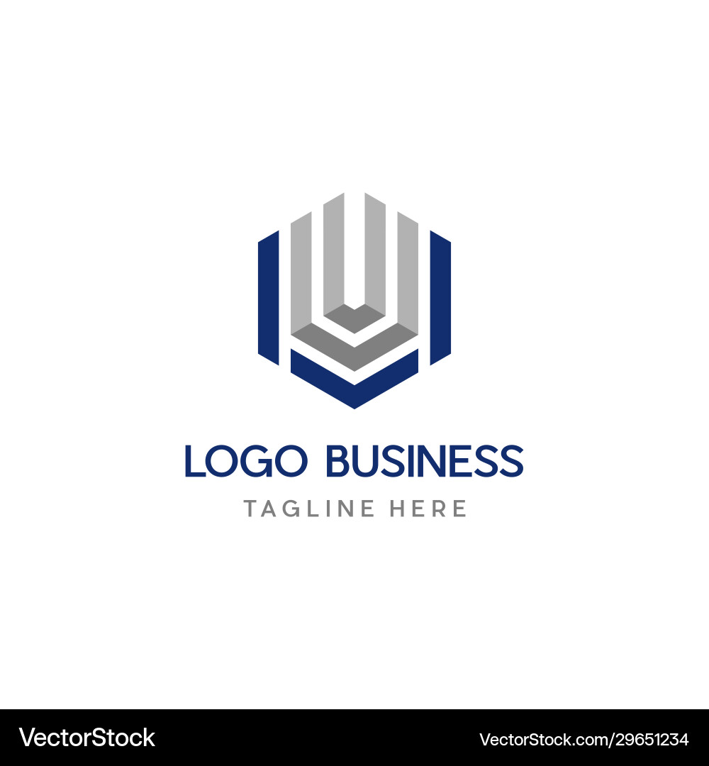 Building hexagon development abstract logo Vector Image