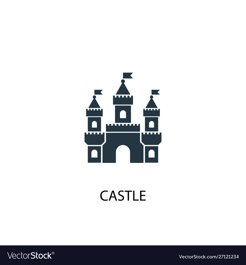 Castle icon simple element Royalty Free Vector Image