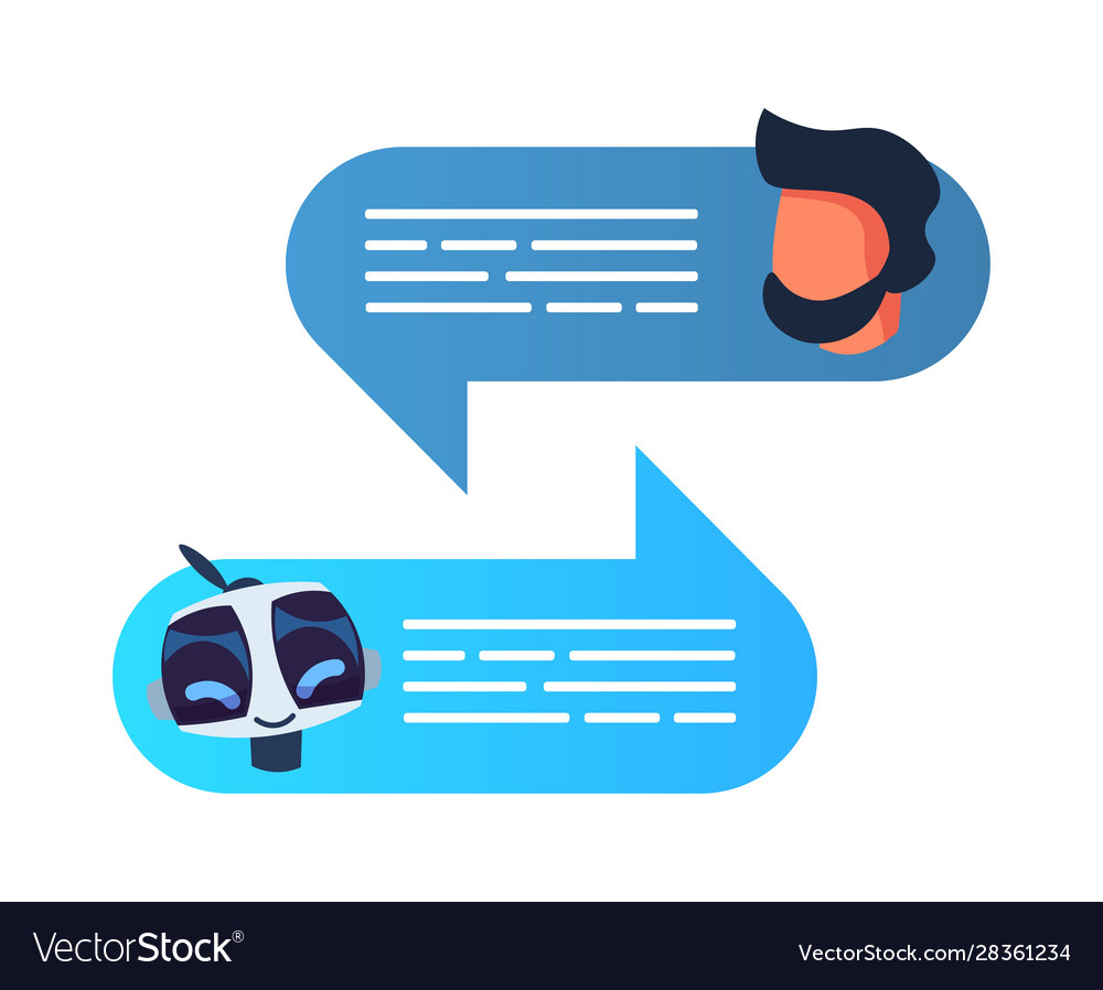 Chatbot robot concept dialog help service Vector Image Chatbot robot concept dialog help service Vector Image