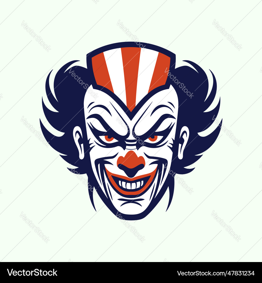 Image of a clown mask design Royalty Free Vector Image