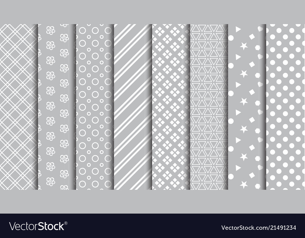 Seamless pattern set Royalty Free Vector Image