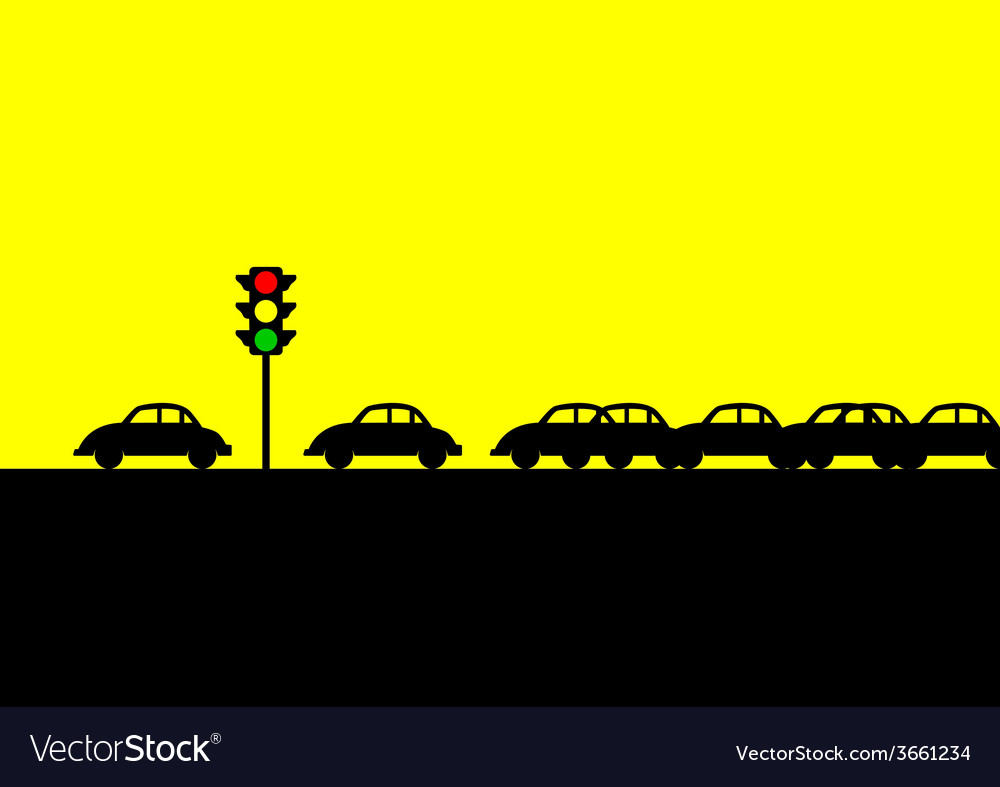 Traffic jam Royalty Free Vector Image - VectorStock