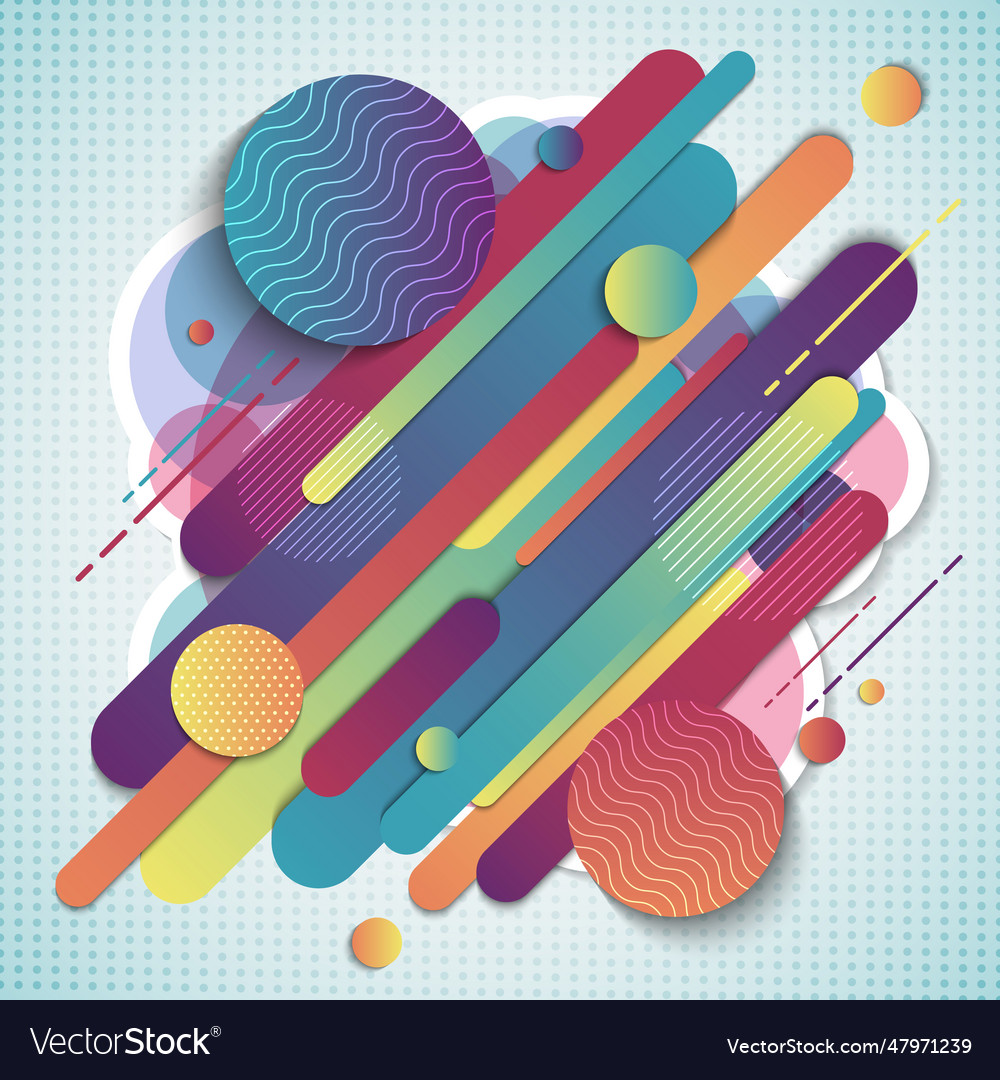 Abstract colorful geometric pattern composition Vector Image