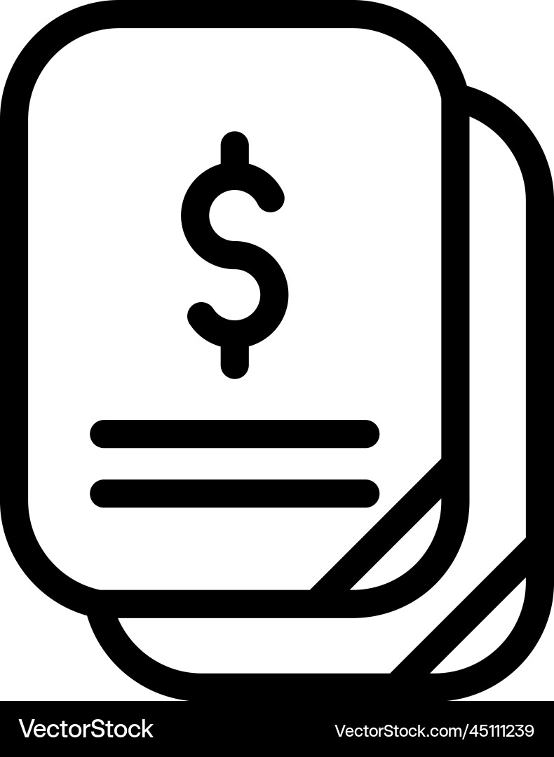 Bill invoice icon Royalty Free Vector Image - VectorStock