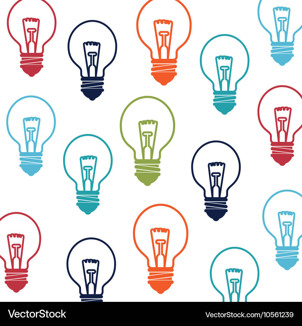 Bulb background colorful Royalty Free Vector Image