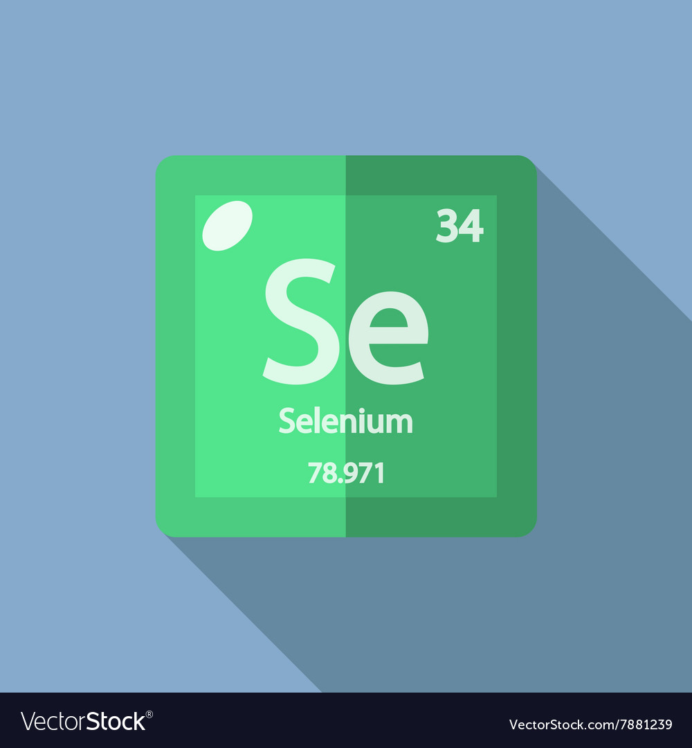 Chemical element selenium flat Royalty Free Vector Image