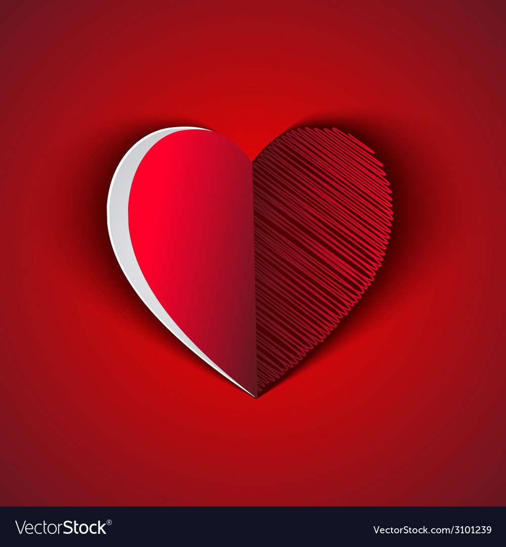 Heart Shape Greeting Card Royalty Free Vector Image