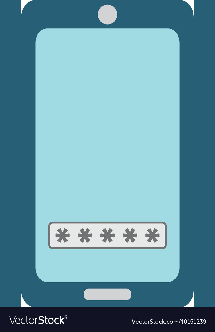 Smartphone code security system icon Royalty Free Vector