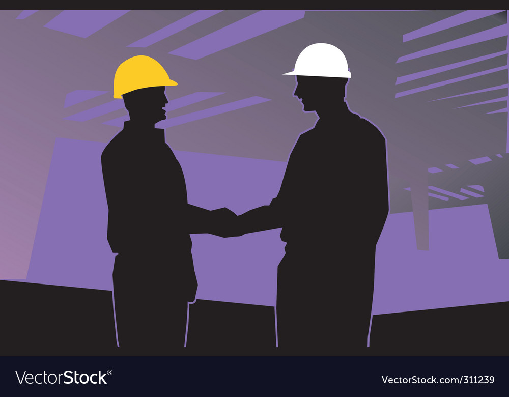Two engineers Royalty Free Vector Image - VectorStock