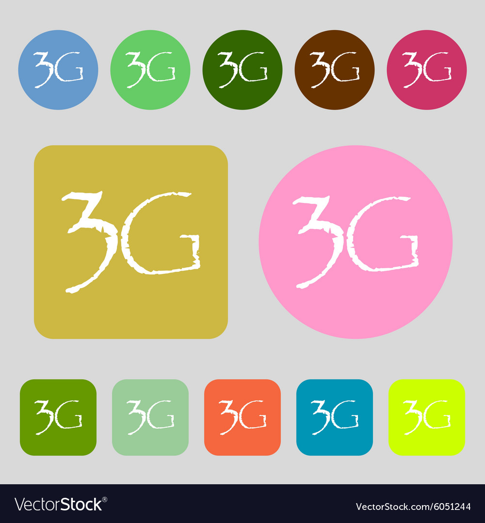 3g sign icon mobile telecommunications technology Vector Image