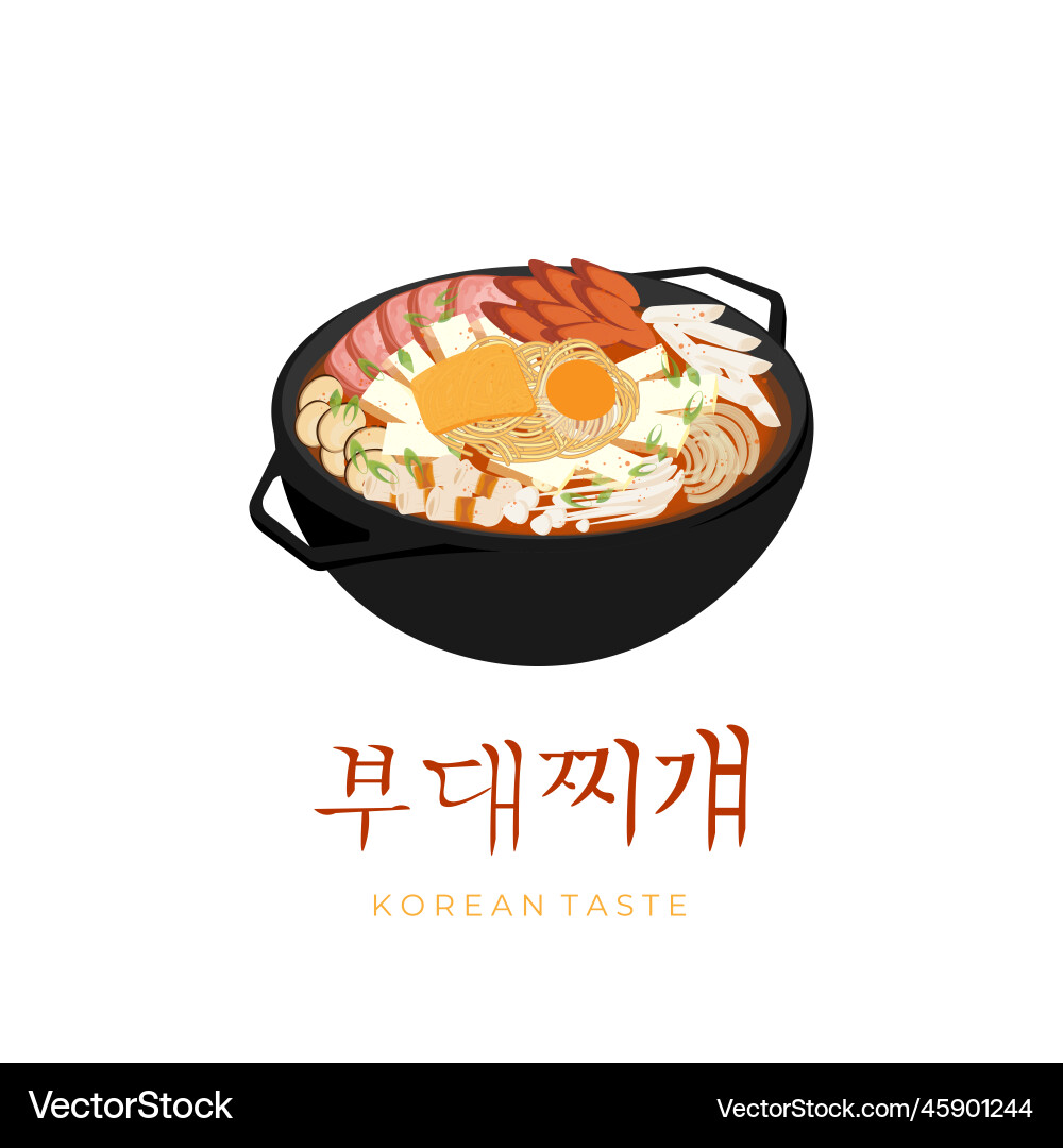 Delicious budae jjigae Royalty Free Vector Image