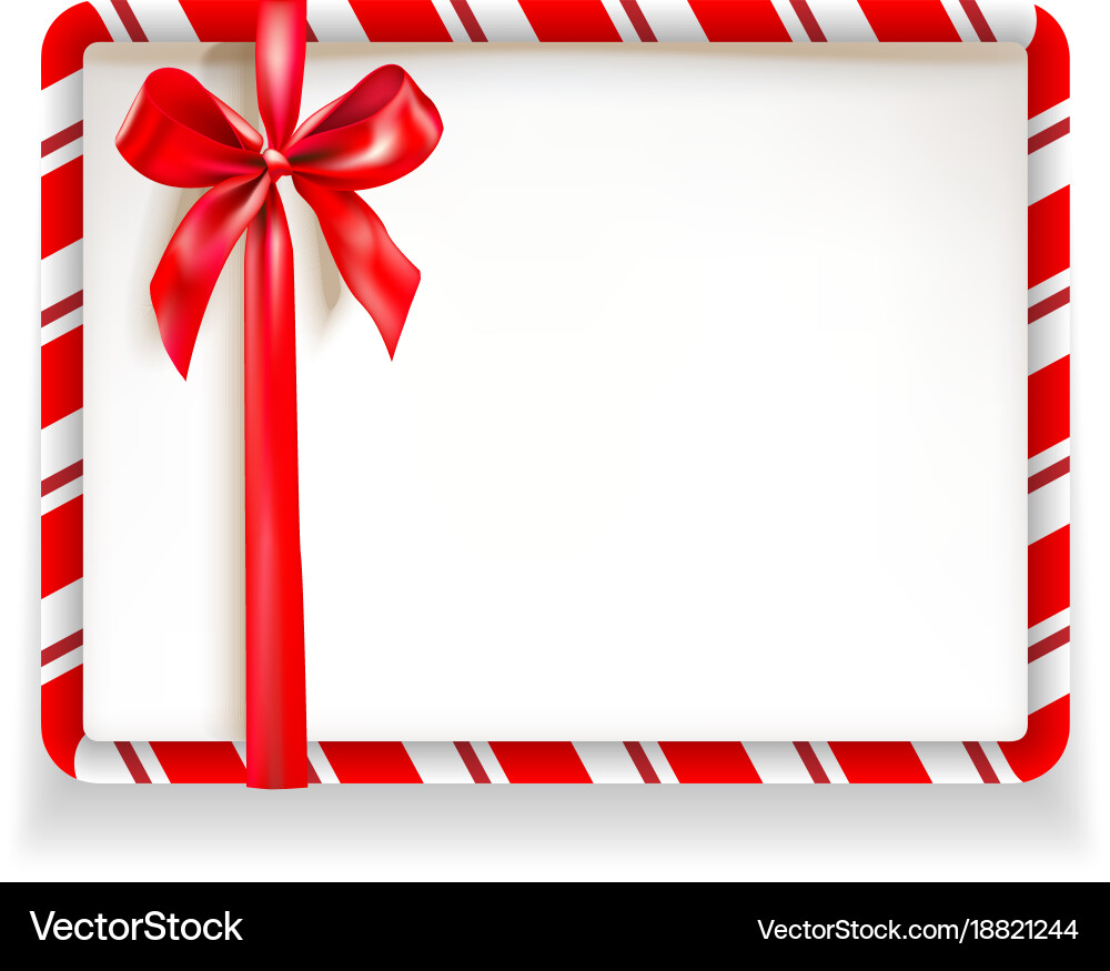 Holiday stripe frame card Royalty Free Vector Image