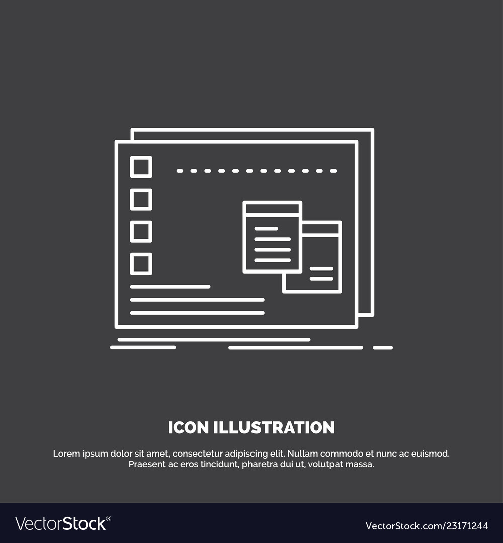 Window mac operational os program icon line Vector Image