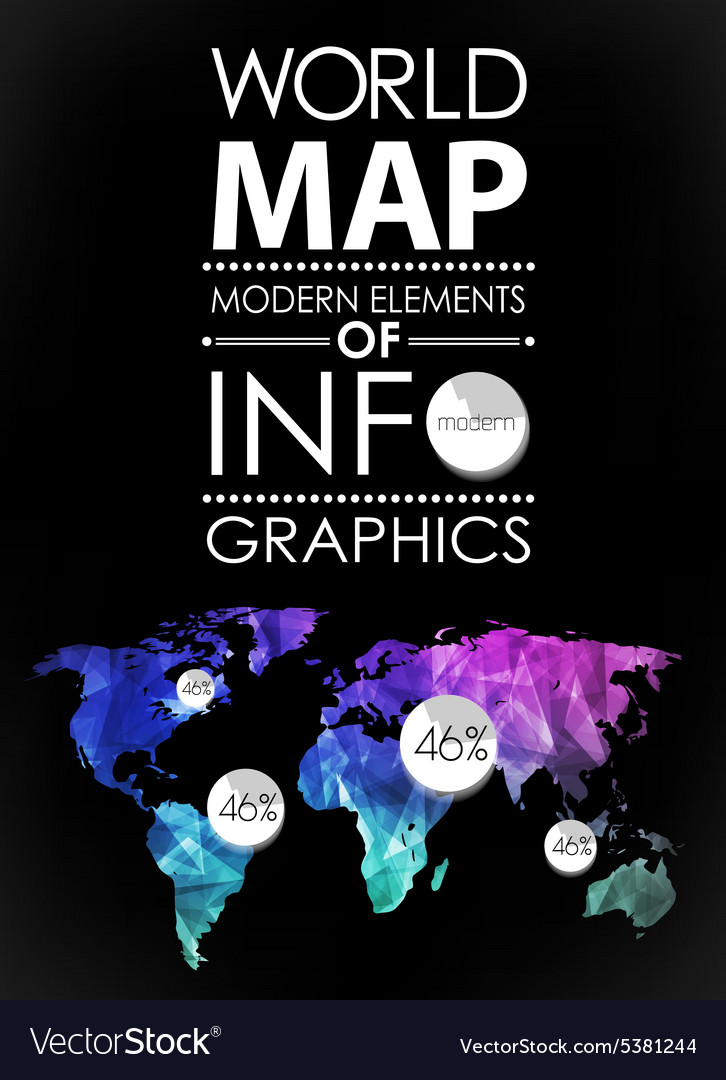 World map card Royalty Free Vector Image - VectorStock