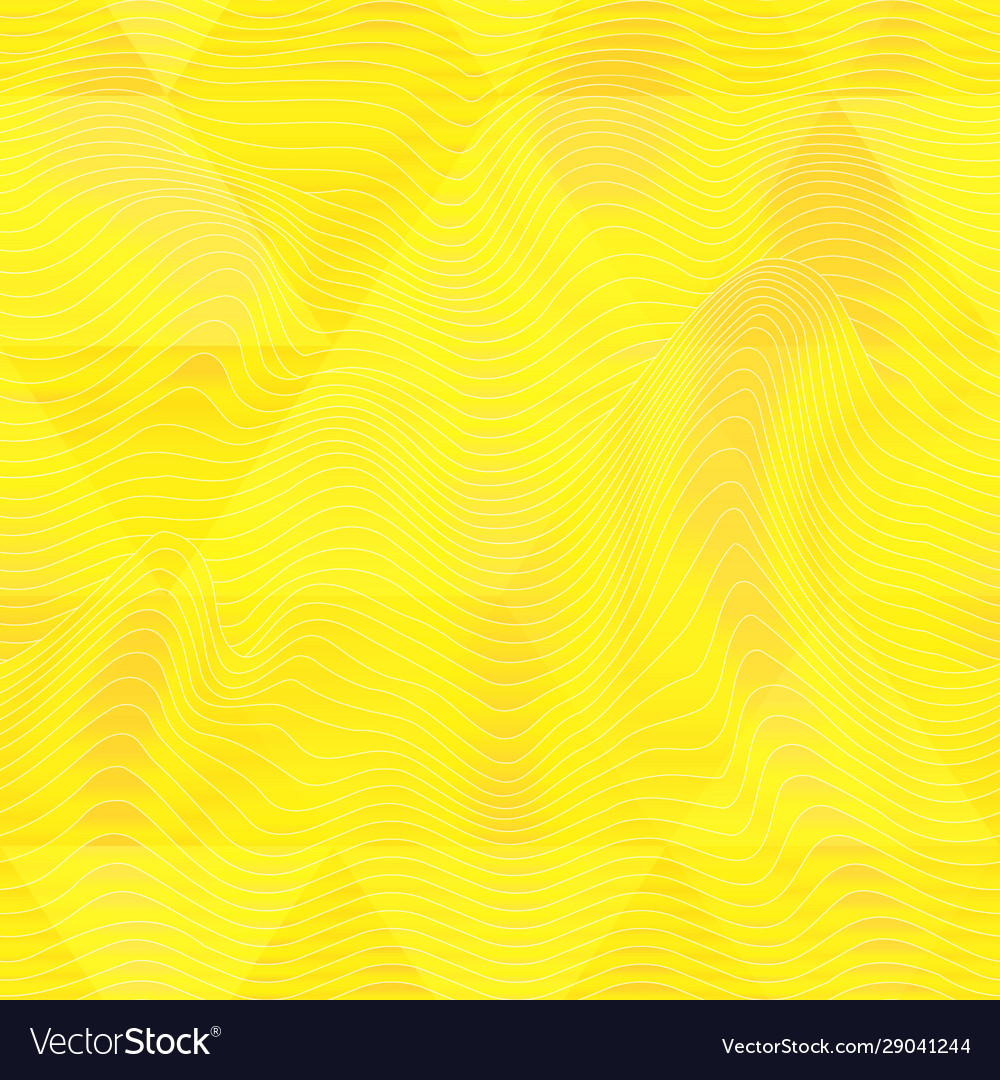 Yellow triangle pattern with wave effect Vector Image