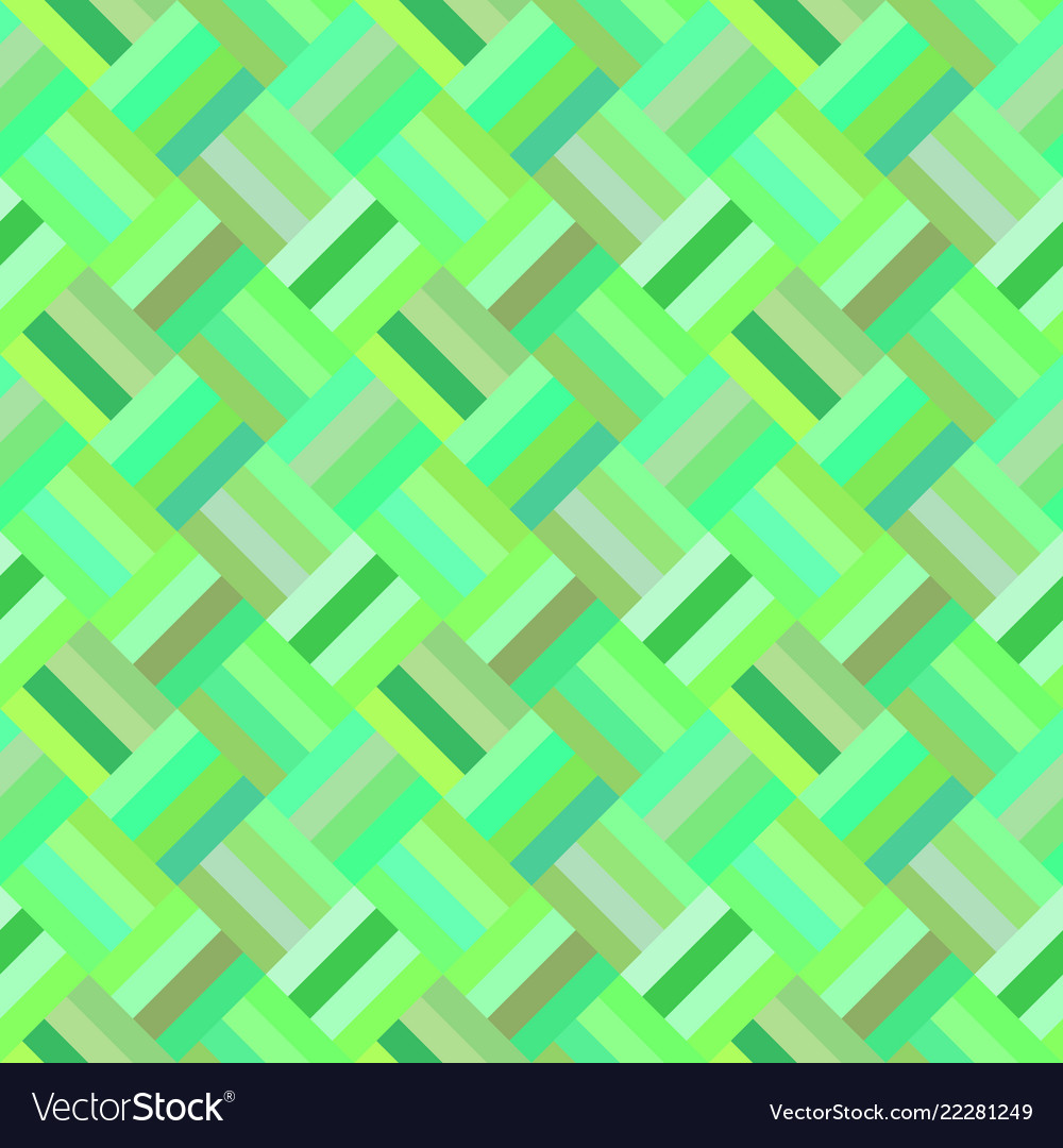 Green seamless diagonal rectangle pattern - tiled Vector Image