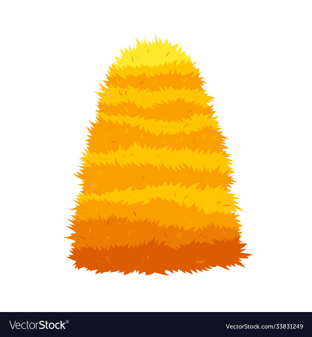 Haystack isolated on white background flat Vector Image