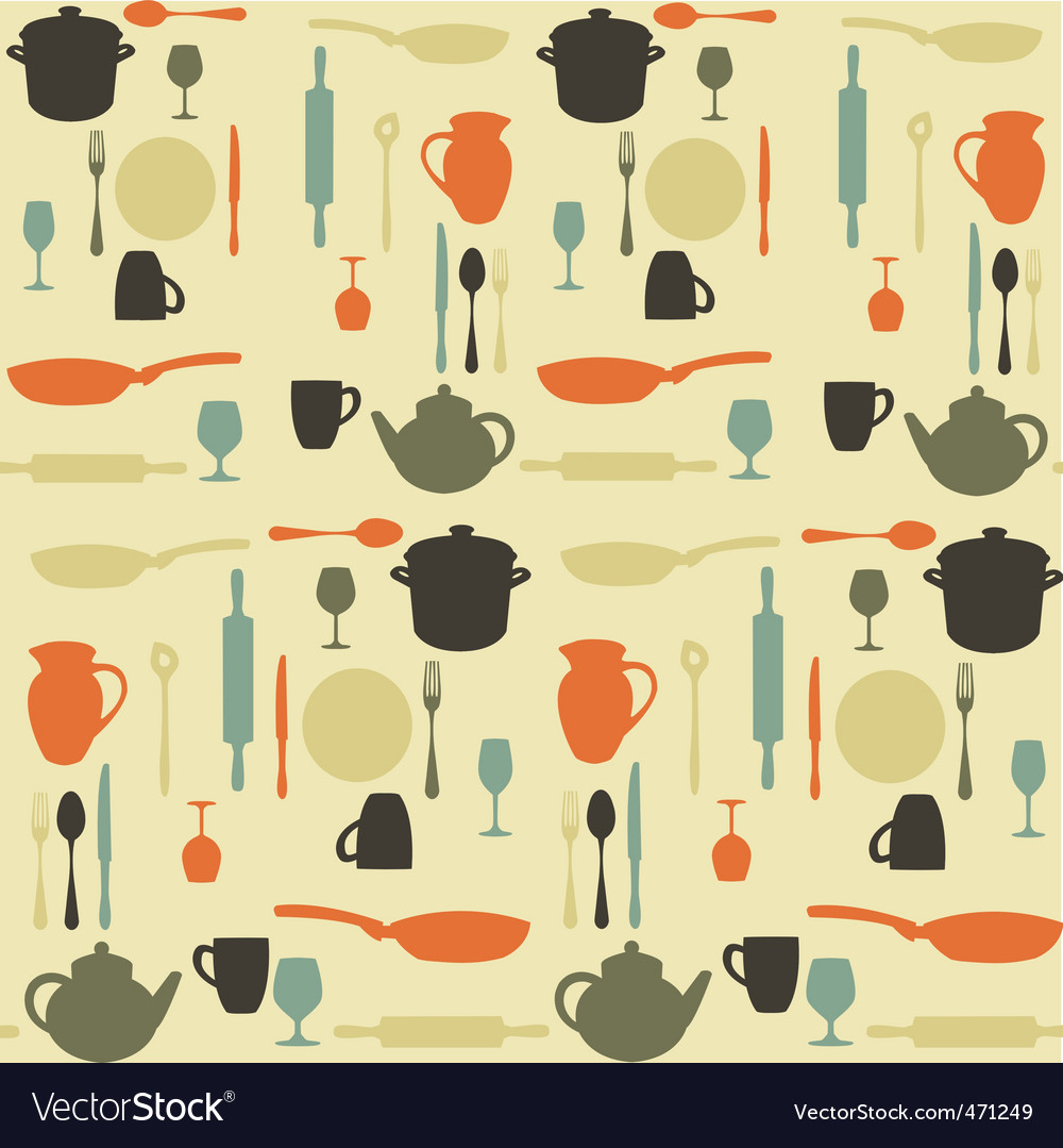 Kitchen pattern Royalty Free Vector Image - VectorStock