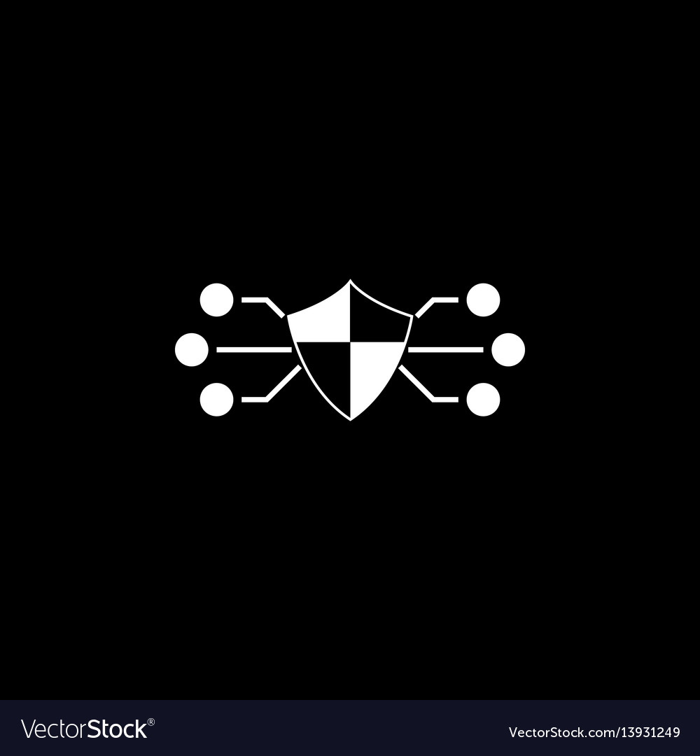 Network protection solid icon Royalty Free Vector Image