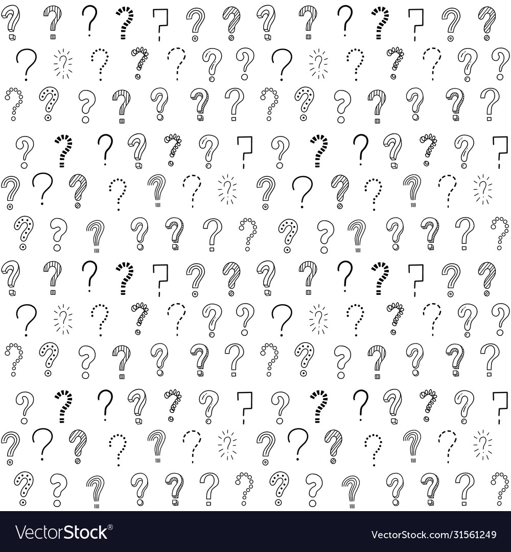 Seamless pattern with question marks Royalty Free Vector