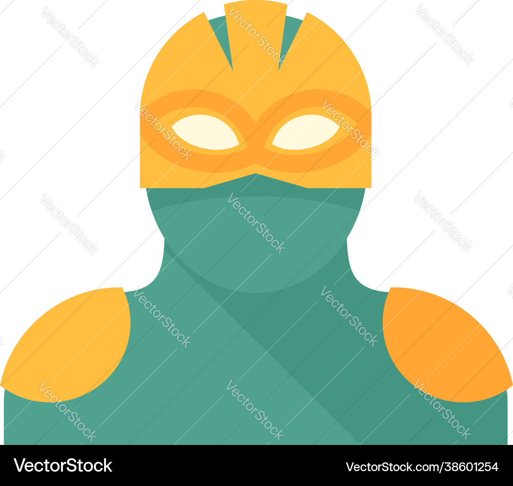 Alien superhero icon flat isolated Royalty Free Vector Image