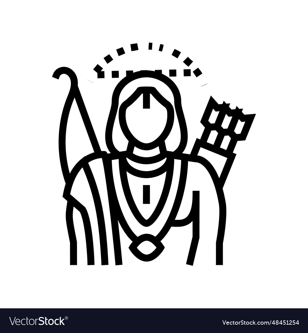 Ayyappan god indian line icon Royalty Free Vector Image Ayyappan god indian line icon Royalty Free Vector Image