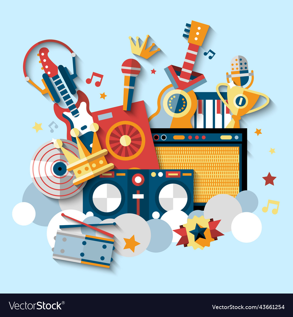 Musical instruments set Royalty Free Vector Image